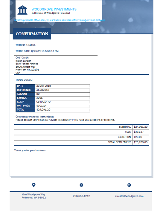 Trade Confirmation | PnP Syntex Samples